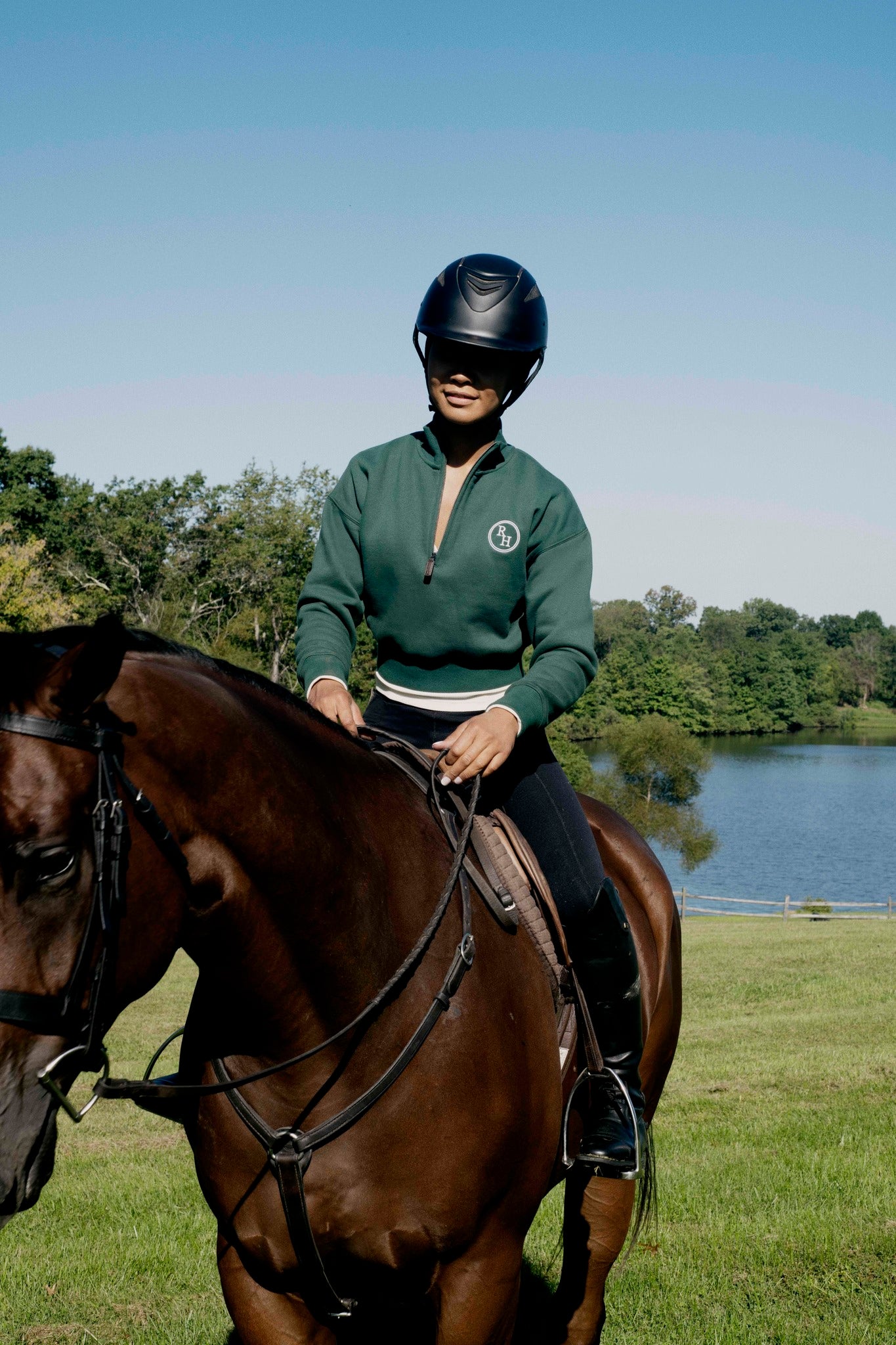 Eli Crop Half-Zip in Green – Recreational Habits